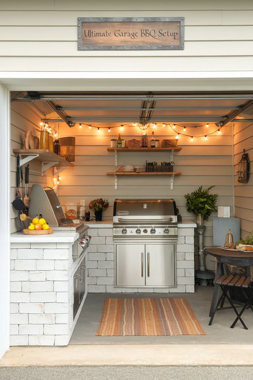 How to Create the Ultimate Garage BBQ Area for Year-Round Grilling